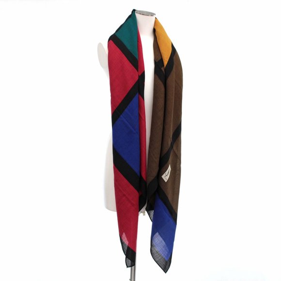 Yves Saint Laurent | Accessories | Ysl Mondrian Color Block Large Scarf ...